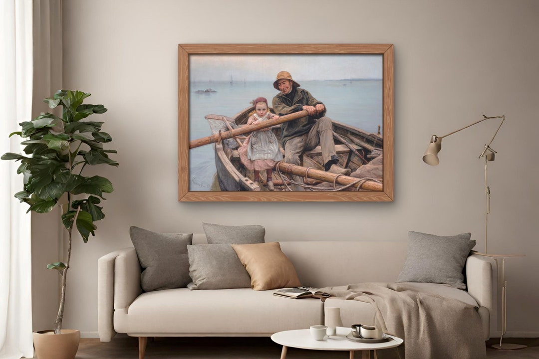 The Helping Hand (1881) by Émile Renouf, Canvas Wrapped or Framed Wall ...