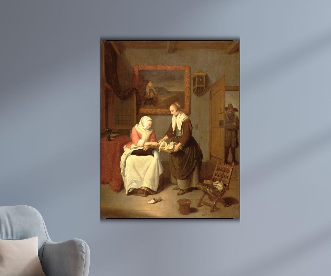 Johannes Vermeer Interior With a Lady Choosing Fish Poster Print Living ...