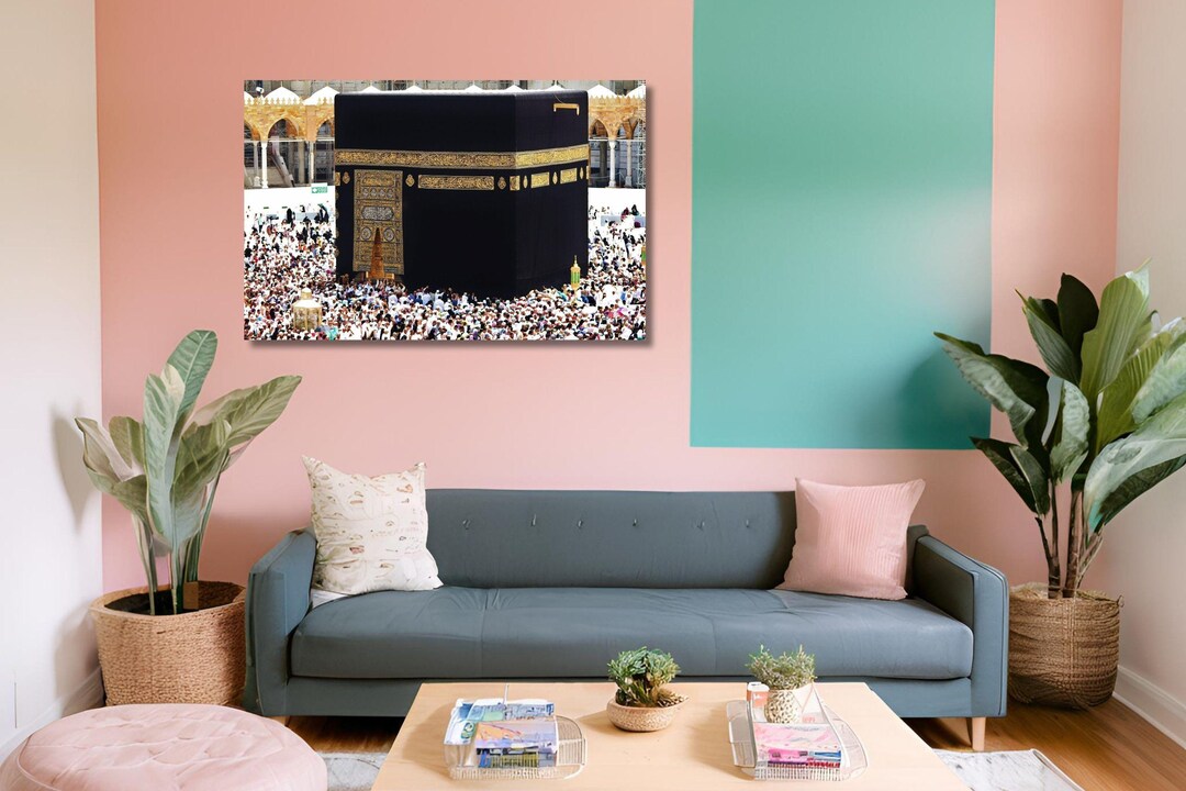 Kaaba Canvas Wall Art, Kaaba Painting, Islamic Decor, Islamic Paintings ...