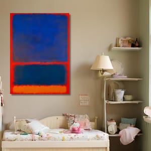 Mark Rothko 1961 Canvas Wall Art, Rothko Blue Orange Red Wall Art, Mark ...