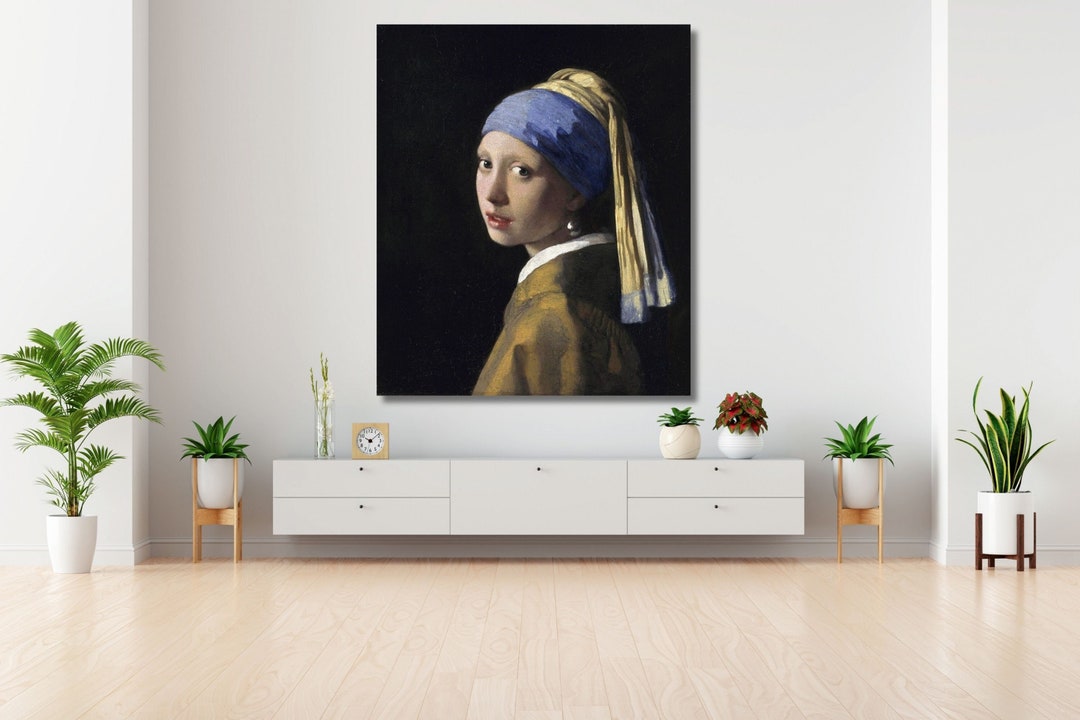 Johannes Vermeer Girl With a Pearl Earring, Fine Art, Oil Painting ...