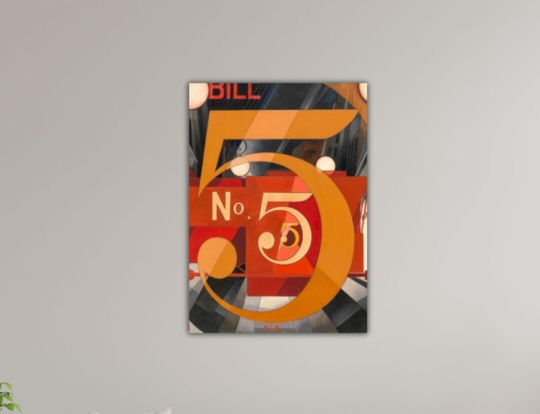 Charles Demuth - I Saw the Figure 5 in Gold Canvas Charles Poster ...
