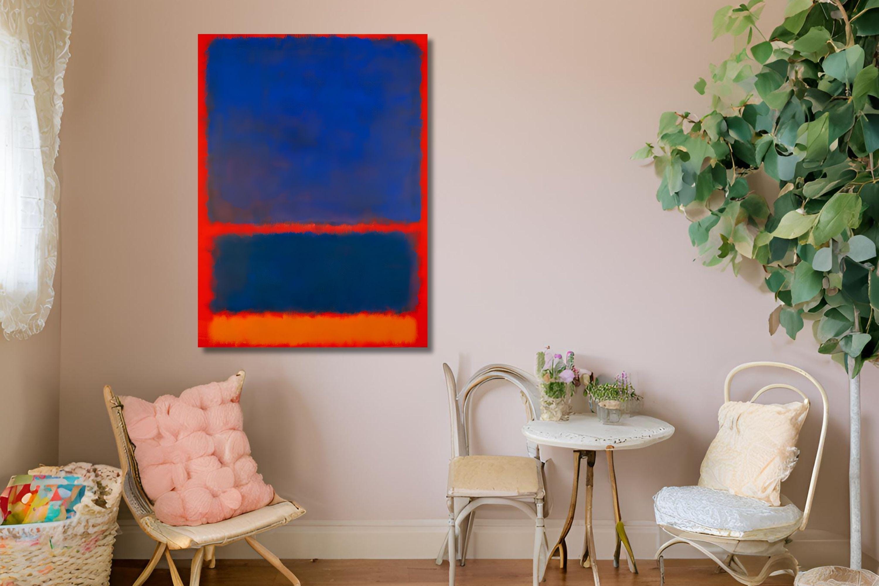 Mark Rothko 1961 Canvas Wall Art, Rothko Blue Orange Red Wall Art, Mark ...