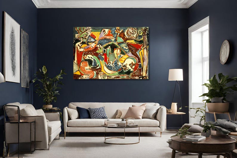 Jackson Pollock the Key Art Canvas Wall Art, Jackson Pollock Artwork ...