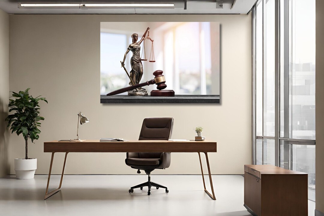 Lady Themis With Scales, Attorney Canvas Decor, Lady Themis Canvas Art ...