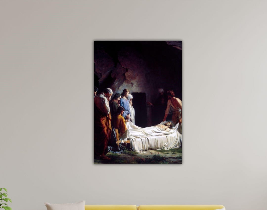 Carl Bloch - Burial of Christ 1879 Canvas Carl Bloch Wall Art Carl ...