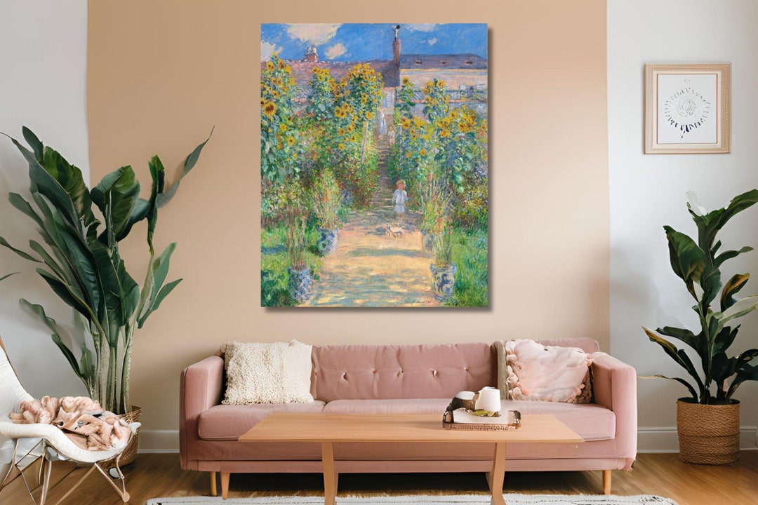 Claude Monet : the Artist's Garden at Vetheuil (1880) Canvas Art ...