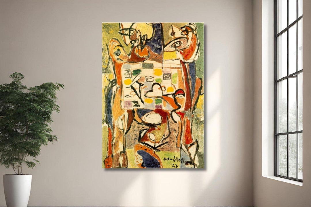 Jackson Pollock the Tea Cup Canvas Wall Art, Pollock Extra Large Canvas ...