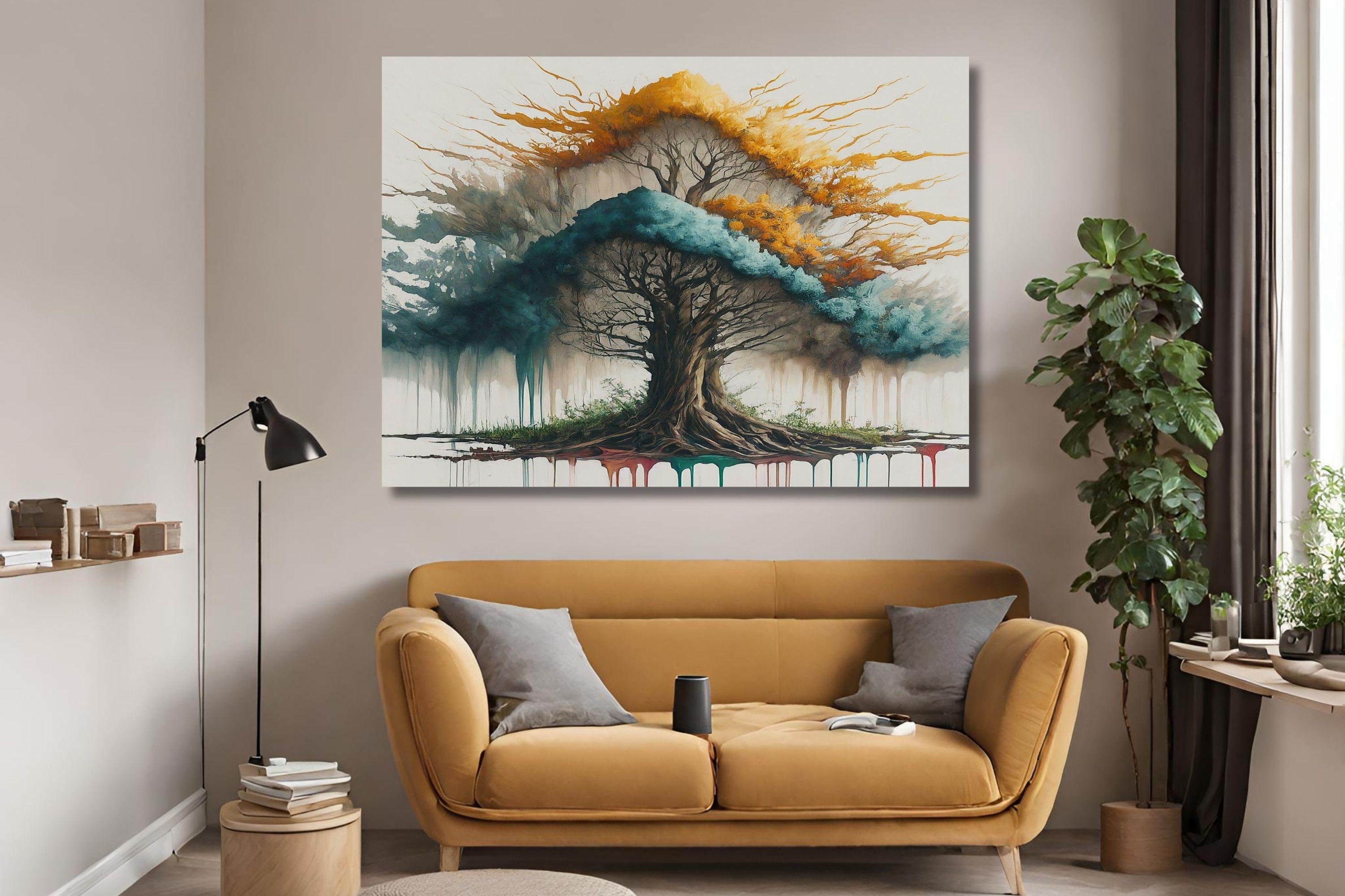 Tree of Life Artificial Intelligence Wall Art, Tree of Life Painting ...