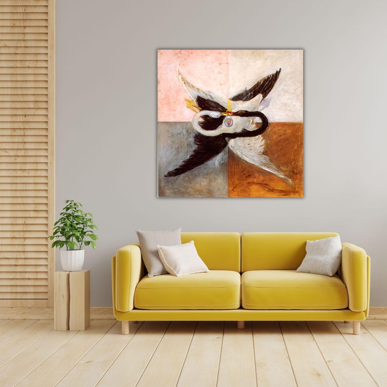 Hilma Af Klint Svanen 1914 Canvas Svanen 1914 Sacred Geometry Print ...