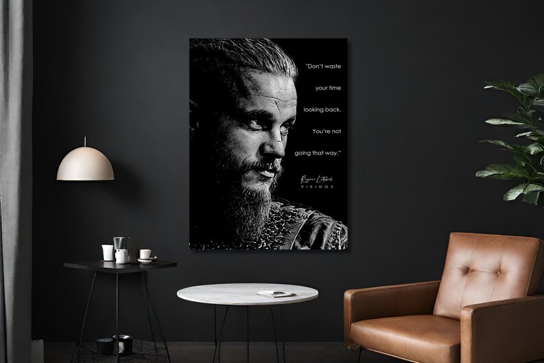 Ragnar Lodbrok, Ragnar Lodbrok Canvas, Viking Canvas Art, Ragnar ...