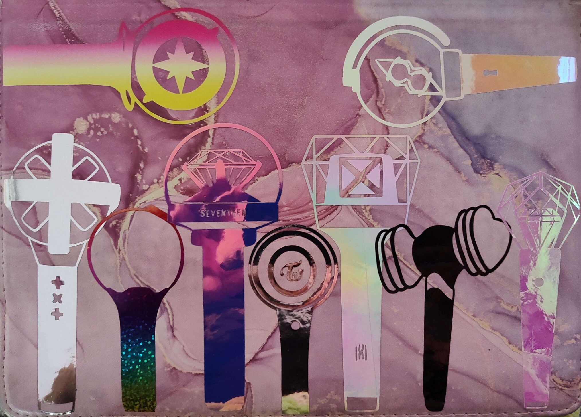 Kpop Light Stick Vinyl Decals Army Bomb Decal Ateez Light Stick Decal ...