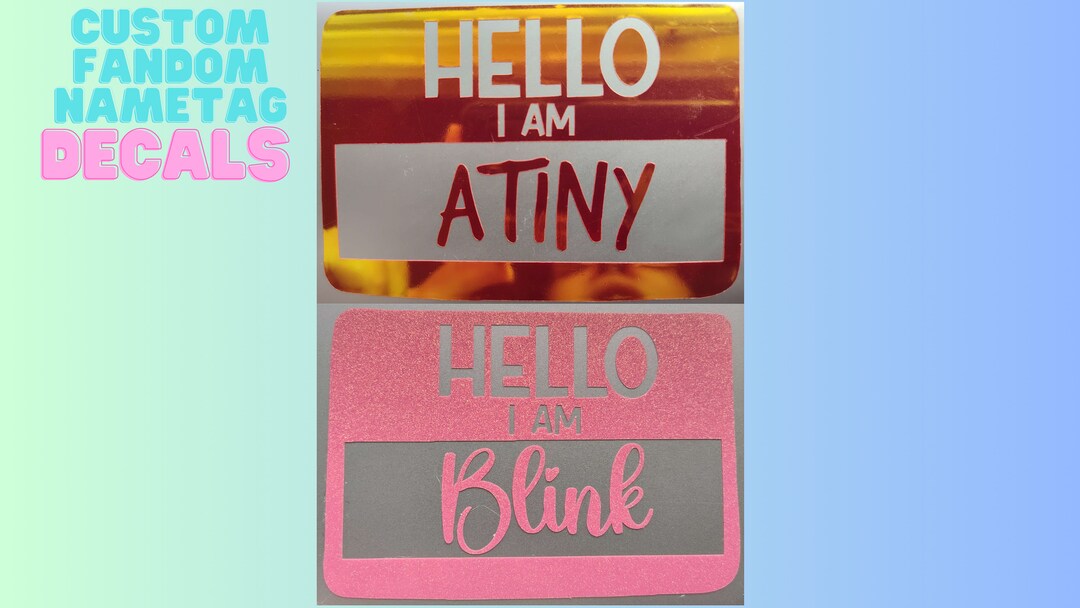 Customized Kpop Fandom Nametag Decals BTS Decals Lightstick ateez Twice ...