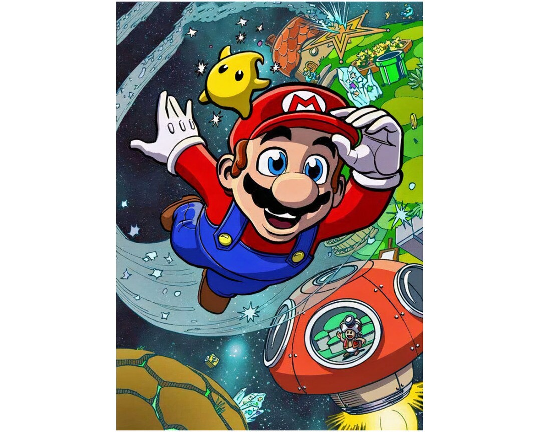 Diamond Painting Kit Super Mario 5D DIY Diamond Set With Accessories ...