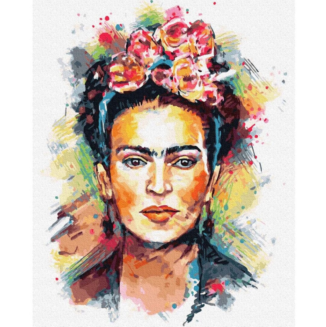 Paint by Number Kit Frida Kahlo Canvas Acrylic Paint for - Etsy