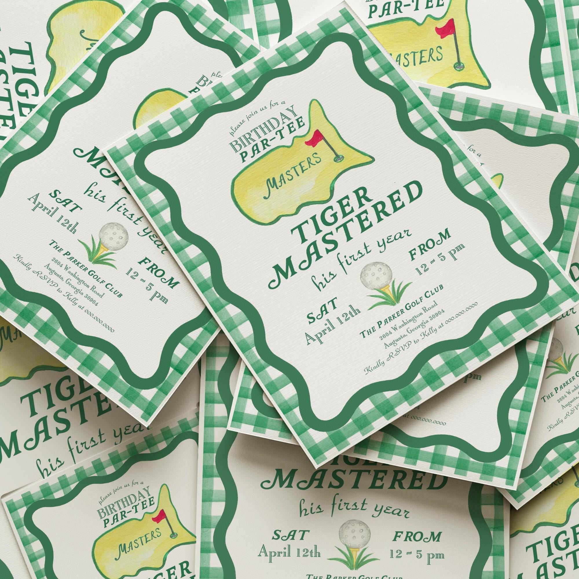 Masters Golf First Birthday Invitation | Masters Party Theme | Golf ...