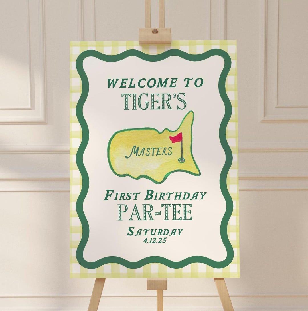 Golf Birthday Welcome Sign | 1st Birthday | Golf Welcome Sign ...