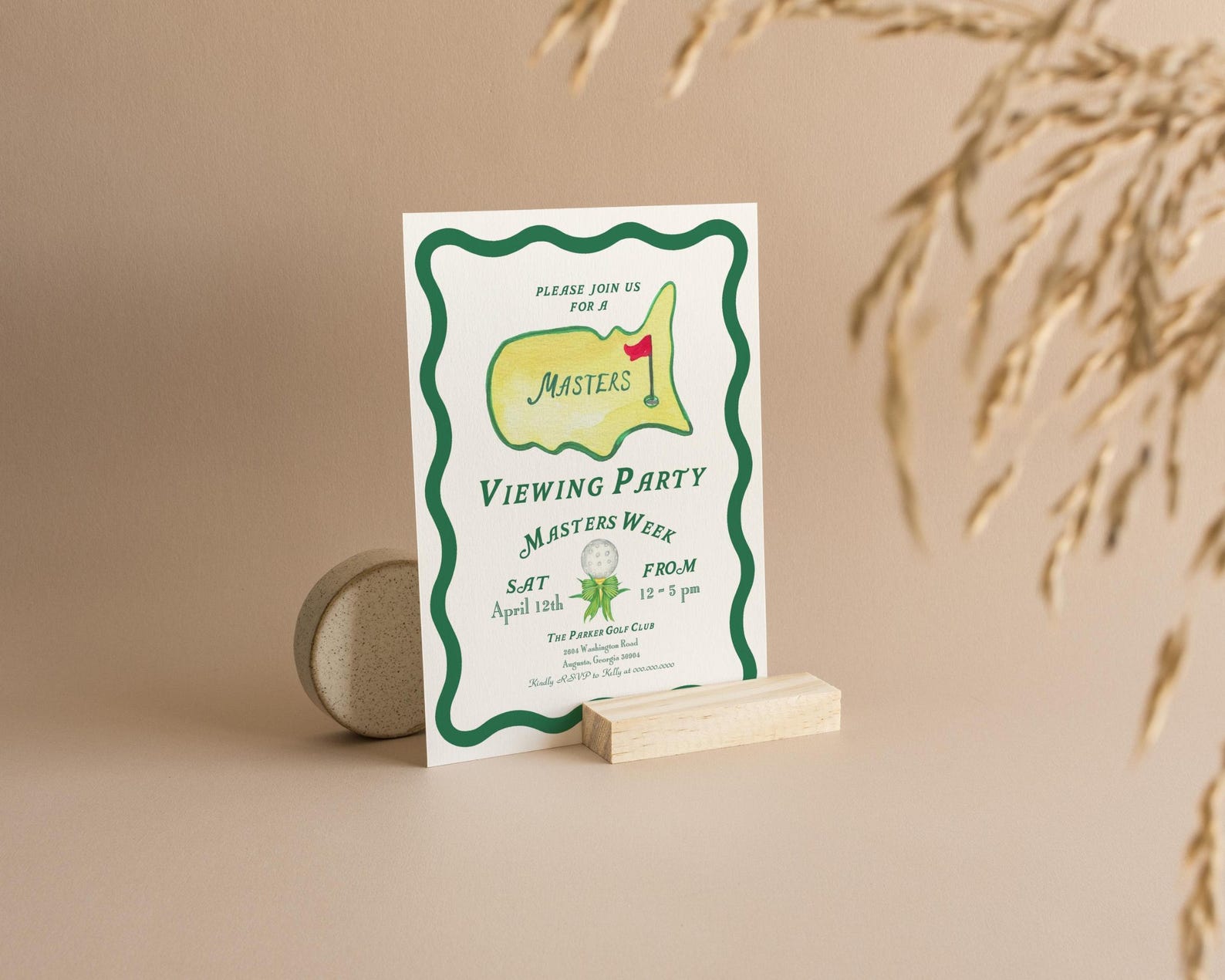 Masters Viewing Party Invitation | Masters Party Theme | Golf Editable ...
