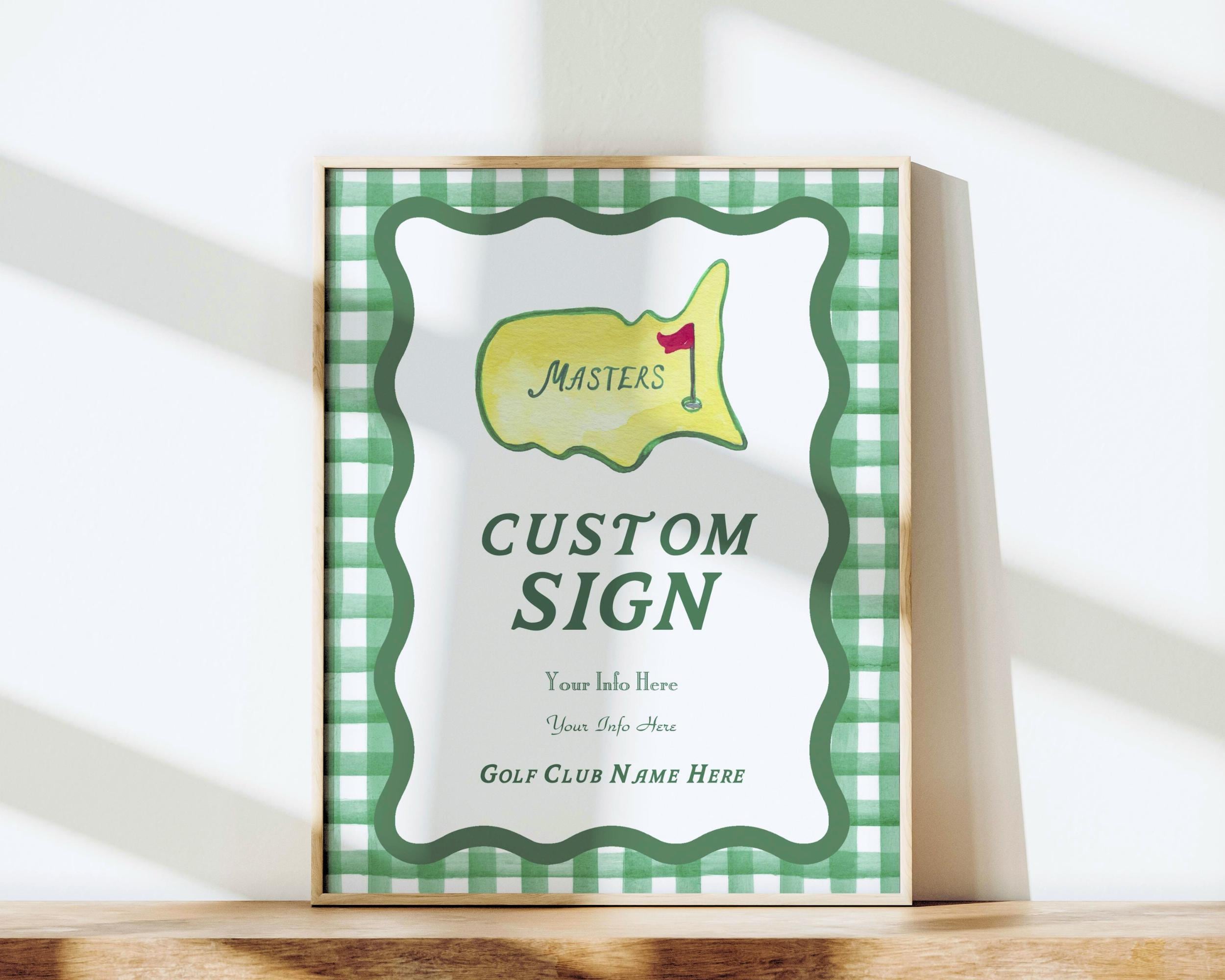 Mastered First Year Golf Custom Sign Template, Golf Party Theme, Golf ...