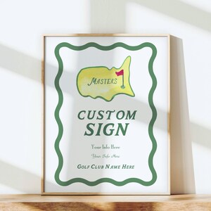 Golf Custom Sign Template, Mastered First Year, Golf Sign, Table Sign ...