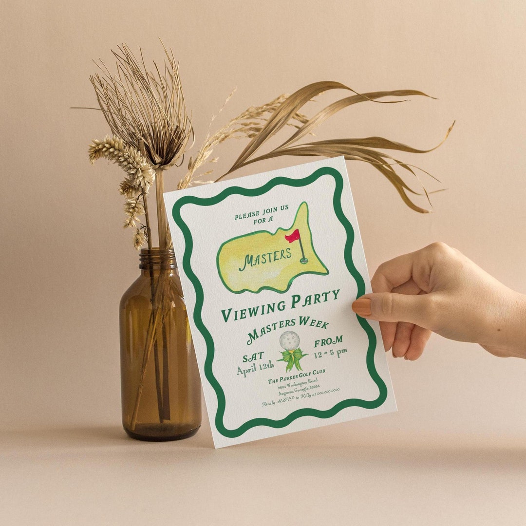 Masters Viewing Party Invitation | Masters Party Theme | Golf Editable ...