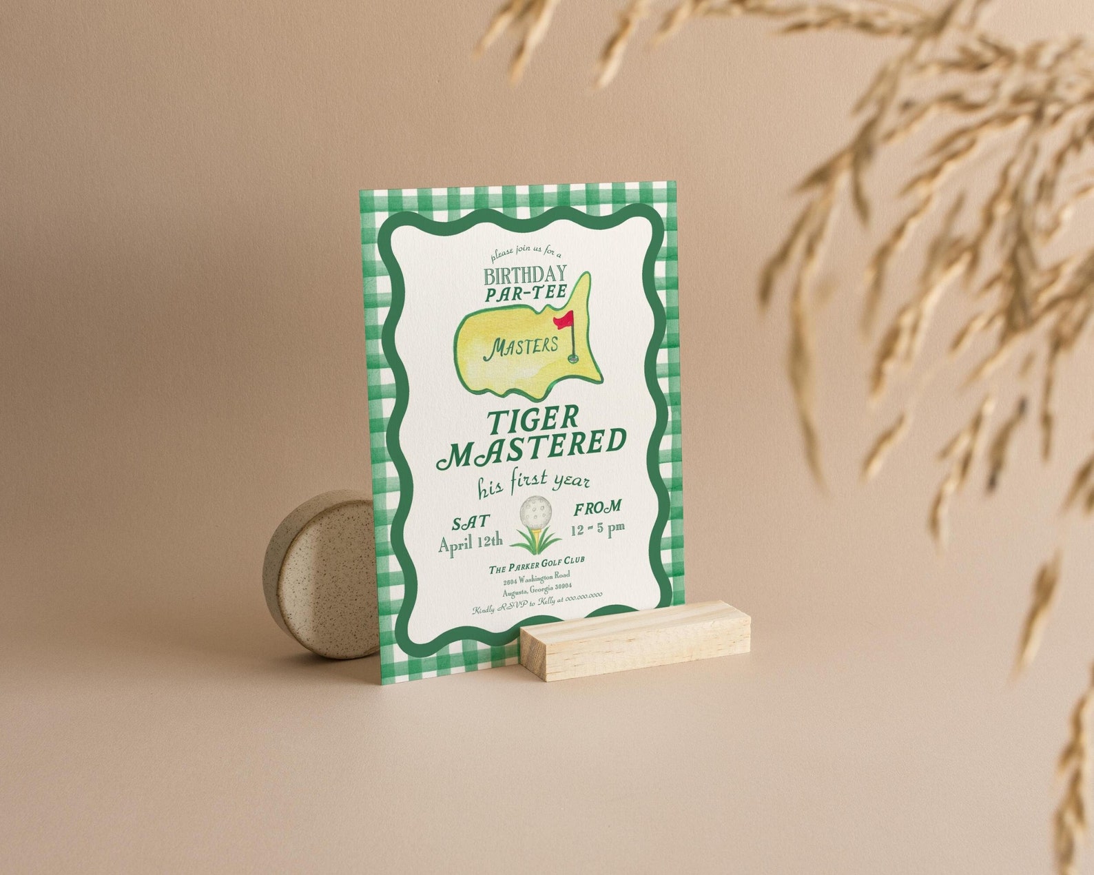 Masters Golf First Birthday Invitation | Masters Party Theme | Golf ...