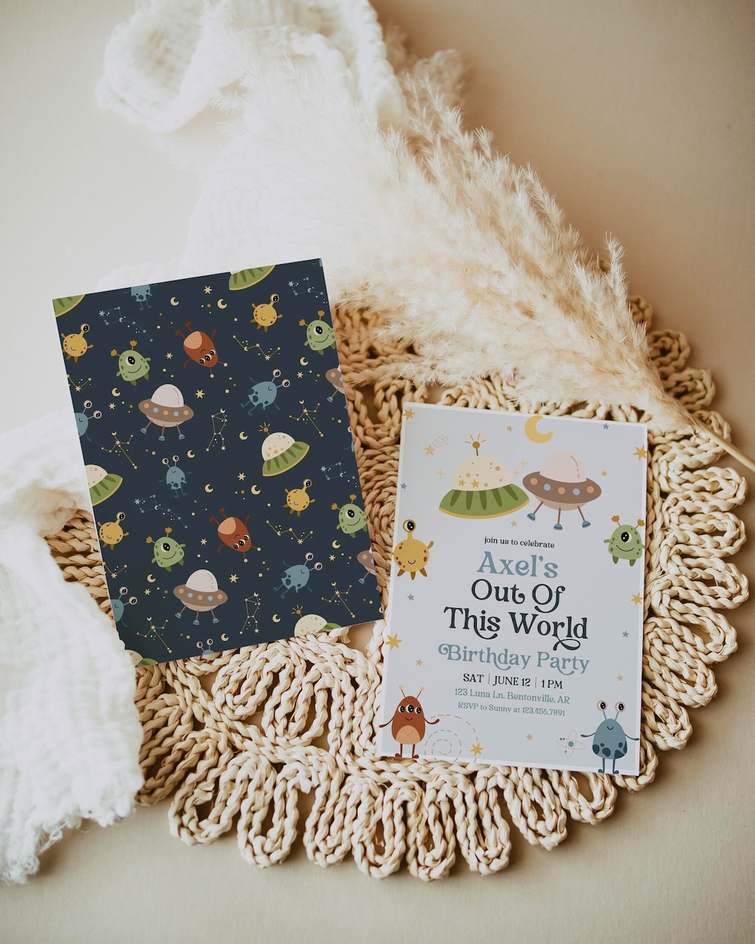 Out of This World Birthday Invitation Template, Editable Boys Birthday ...