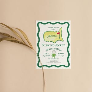Masters Viewing Party Invitation | Masters Party Theme | Golf Editable ...