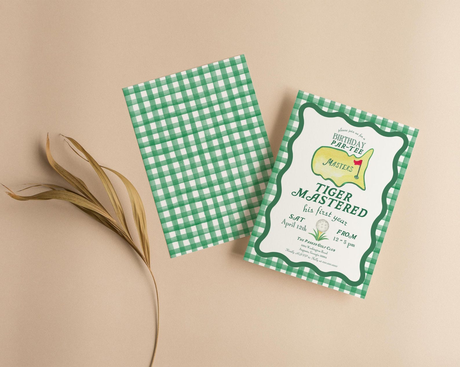 Masters Golf First Birthday Invitation | Masters Party Theme | Golf ...