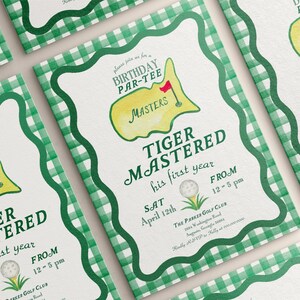 Masters Golf First Birthday Invitation | Masters Party Theme | Golf ...