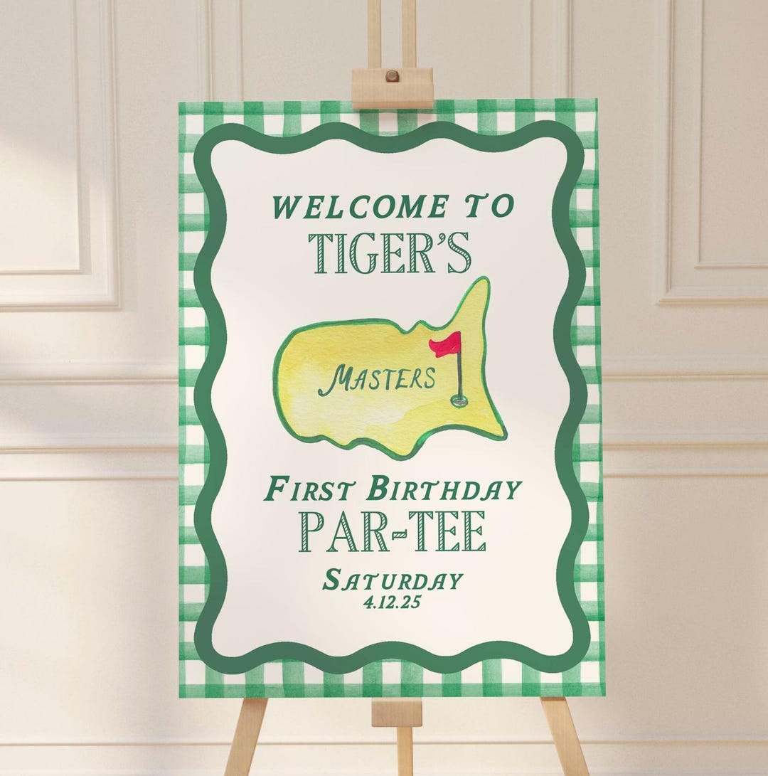 Mastered First Year Golf Birthday Welcome Sign | 1st Birthday | Golf ...