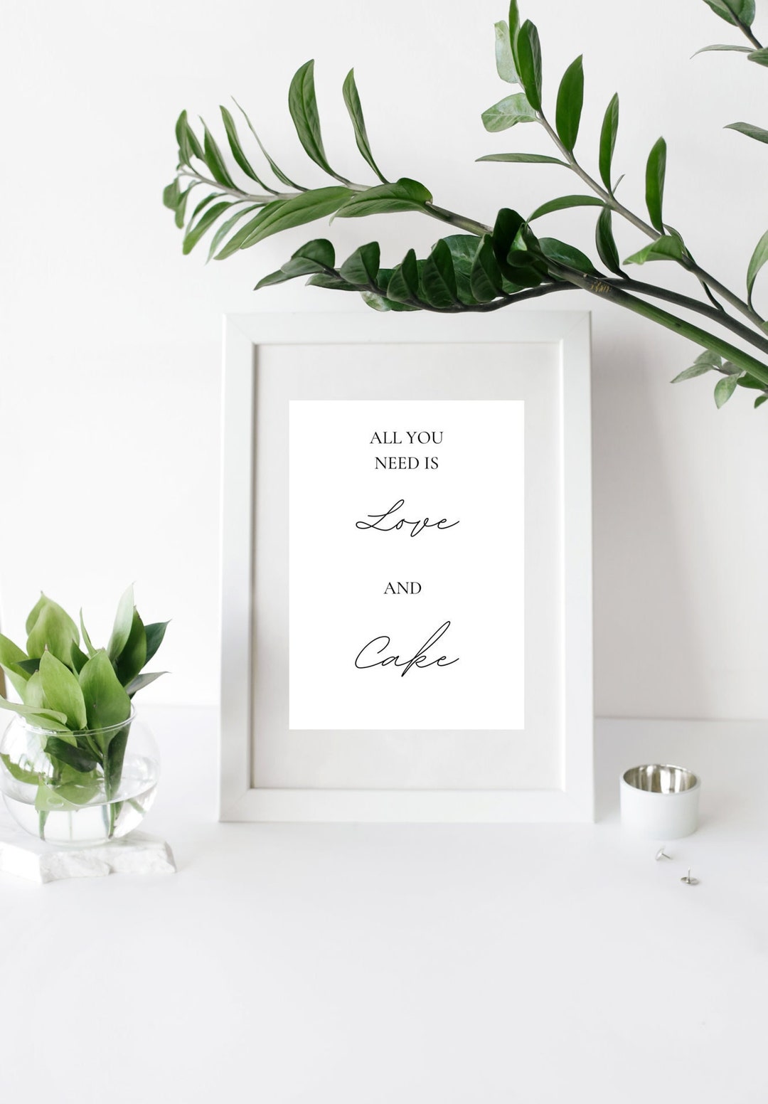 Love and Cake Wedding Sign 5x7in - Etsy