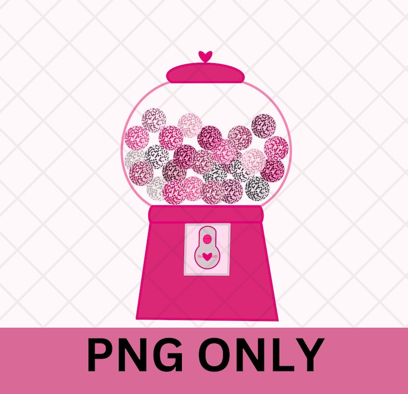 Disco Gumball Machine PNG - Pink PNG - Sublimation Design - Sticker ...