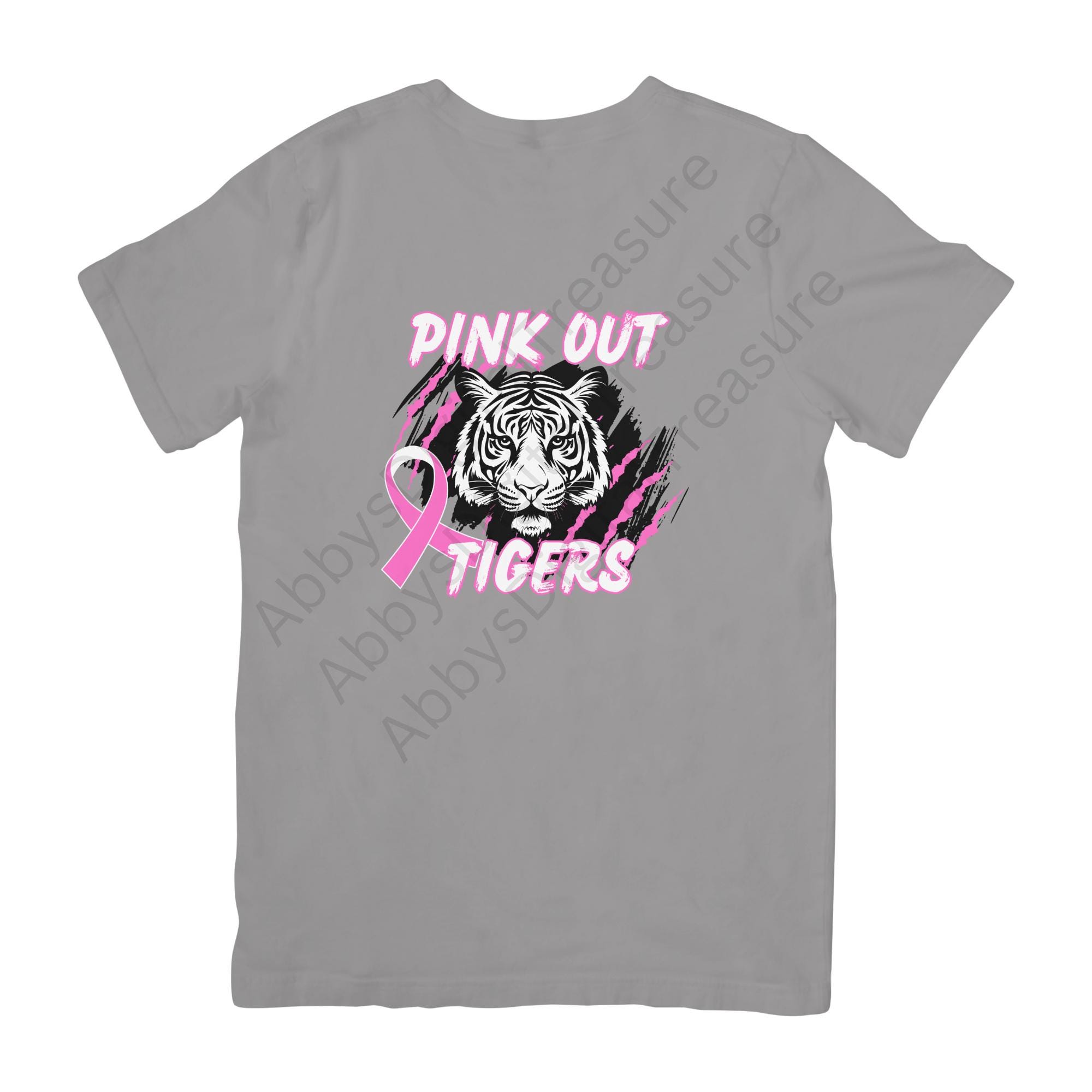 Tigers Pink Out PNG - Black Paint Stroke - Breast Cancer Awareness ...