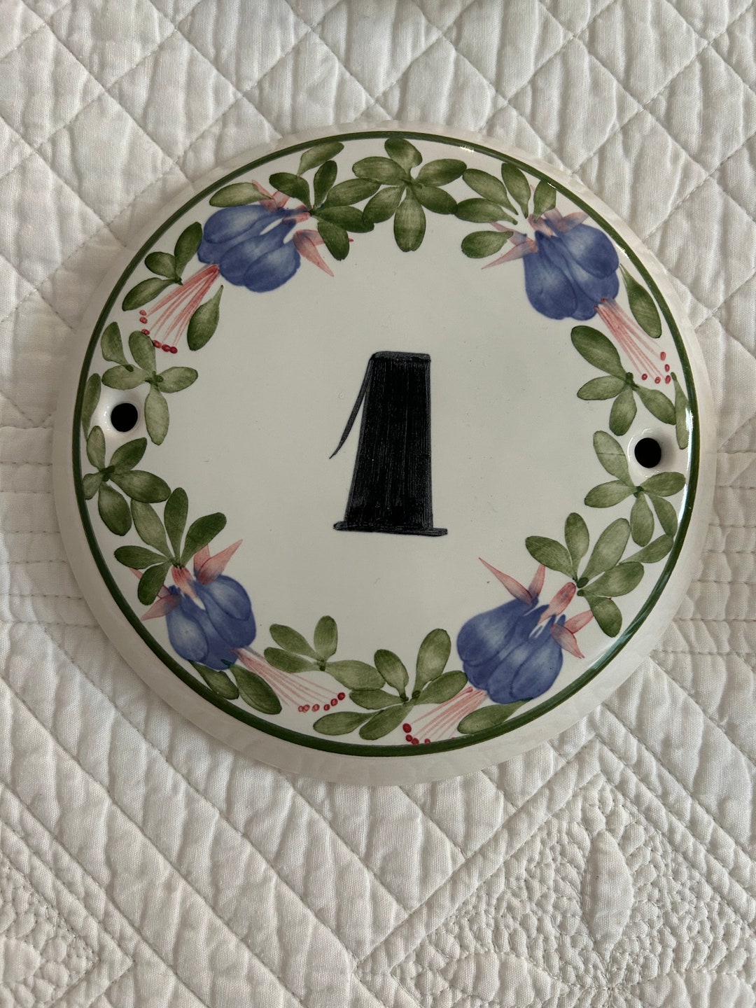 Cinque Ports Pottery | the Monastery Rye | Hand-painted Floral Door ...