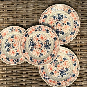 Churchill | Imari Pattern | Set of 4 | Dinner Plates | Floral Blue Red ...