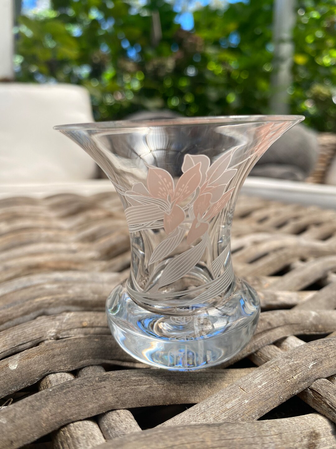 Elegant Hutschenreuther Crystal Vase | Art Nouveau Style | Signed by ...