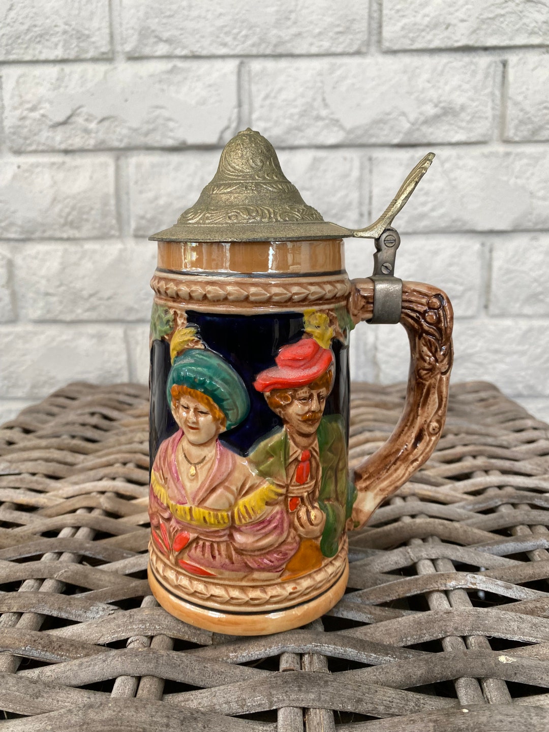 1960s Vintage Ostende German Beer Stein With Pewter Lid - Etsy