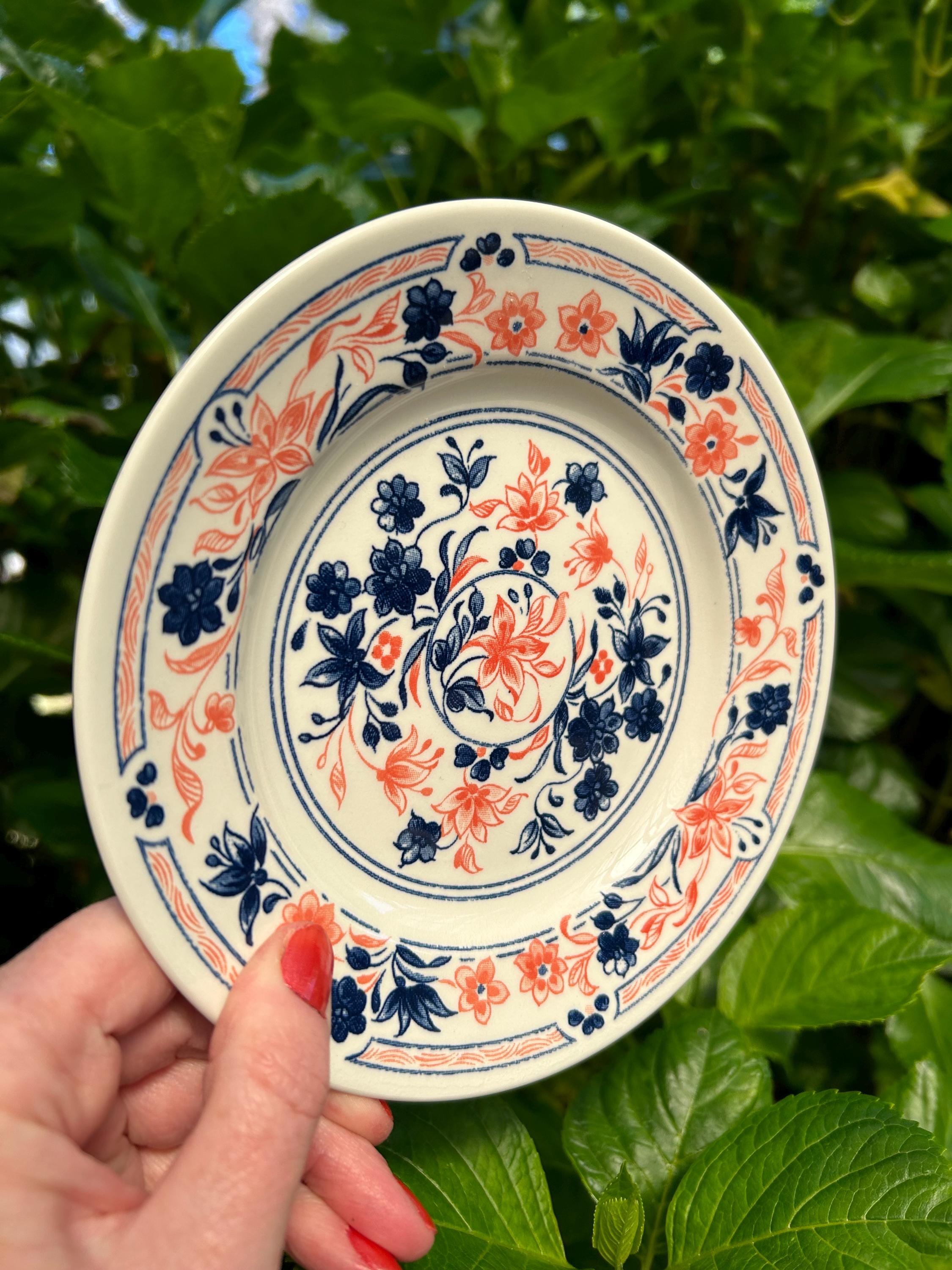 Churchill | Imari Pattern | Set of 4 | Side Plates | Floral Blue Red ...