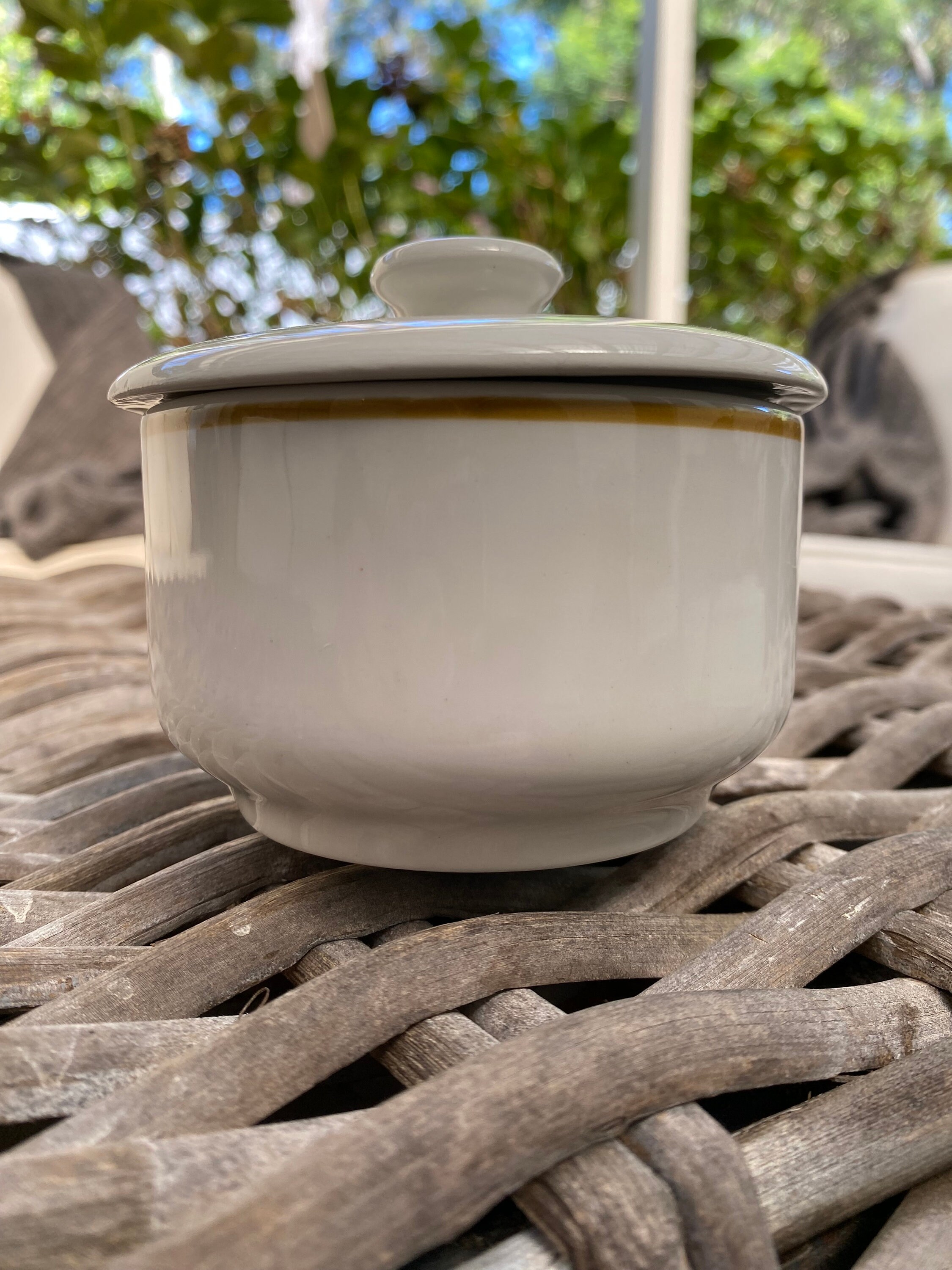 Ultraline Duraline Hotelware Sugar Bowl Super Vitrified Porcelain With ...