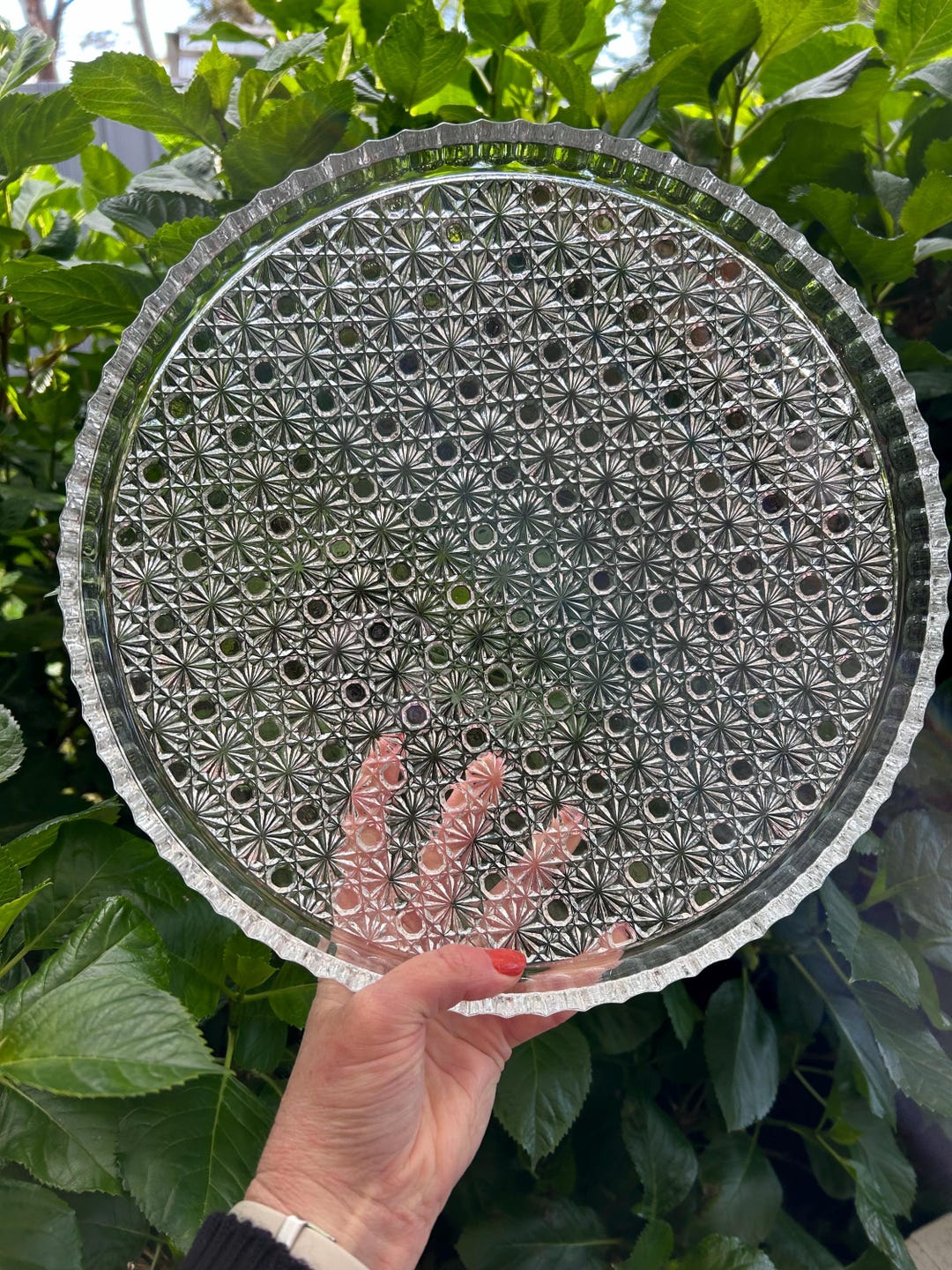 Hoya | Platter | Cordial Glass Collection FVS1200 | Daisy Hexagon ...