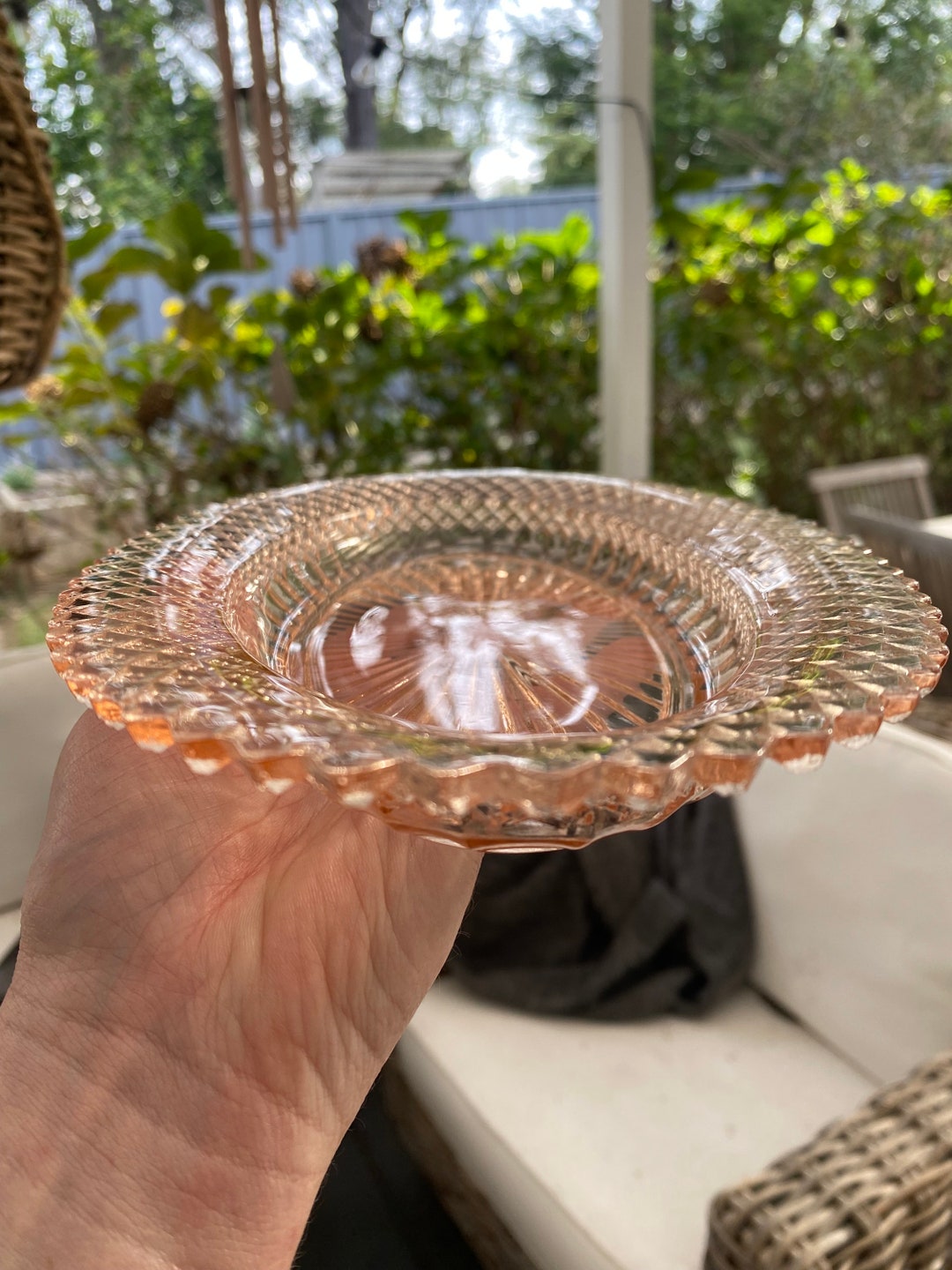 Anchor Hocking Pink Depression Glass | Miss America | Diamond Pattern ...