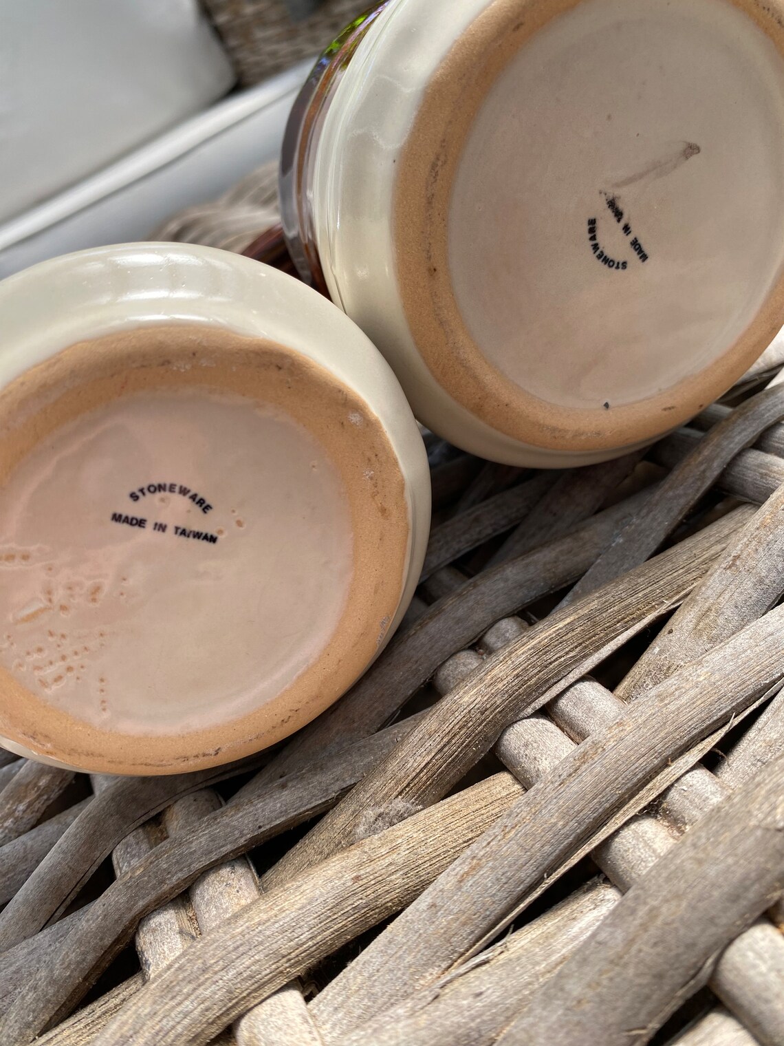 Two-tone Ceramic Creamer & Sugar Bowl Set | Vintage Kitchenware ...