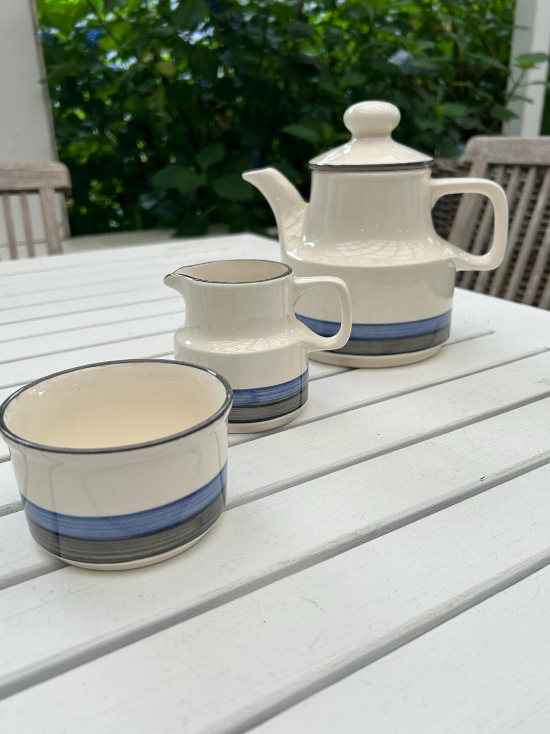 Carrigaline Pottery Sugar Bowl and Creamer Set Made in Eire Republic of ...