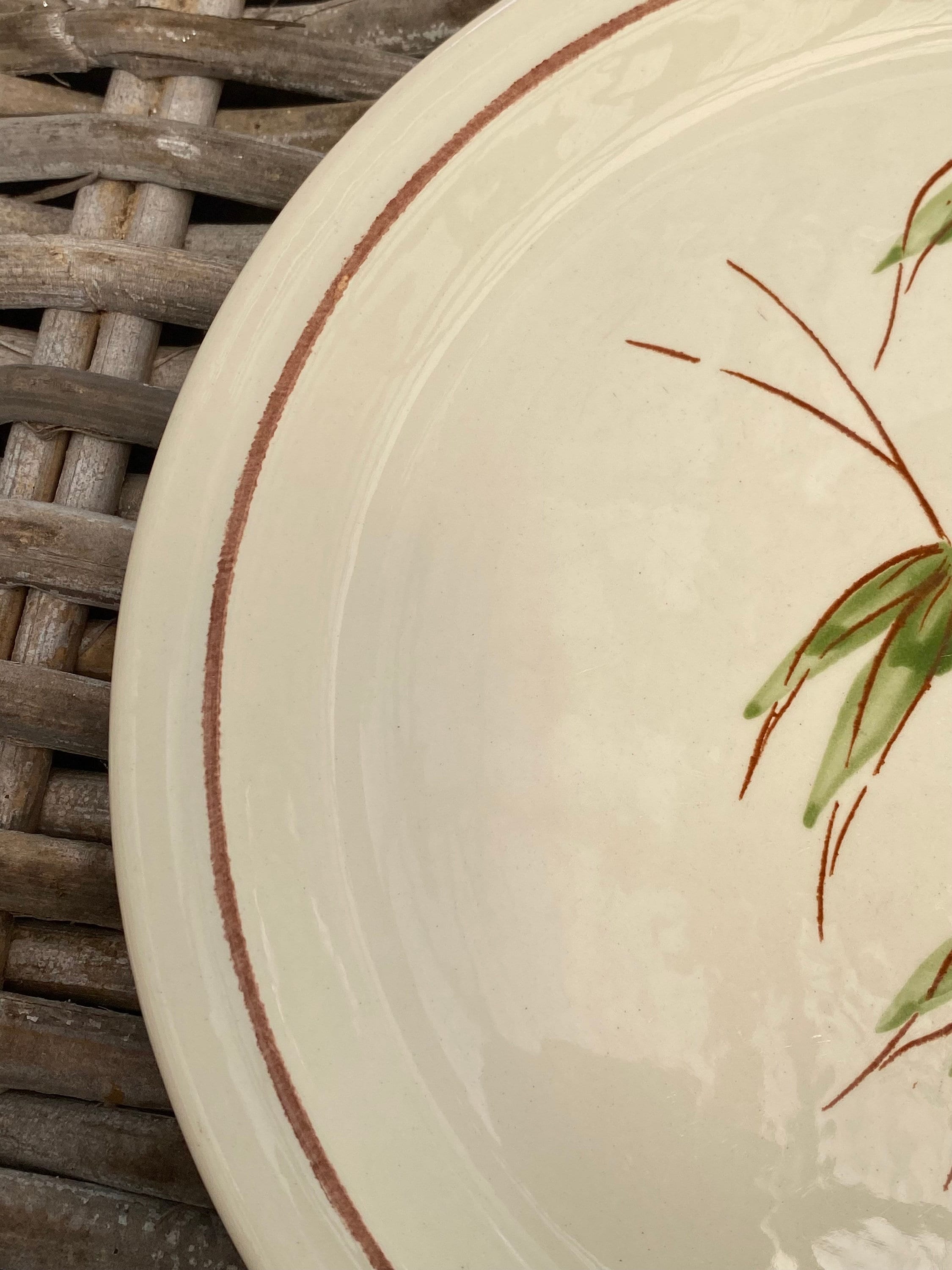 Vintage 1970s Forma-stone Bamboo Dinner Plate Teresita Jose Designer ...