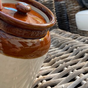 Kelco Stoneware by Matsuoka Canister With Lid Jar Two Toned Speckled ...