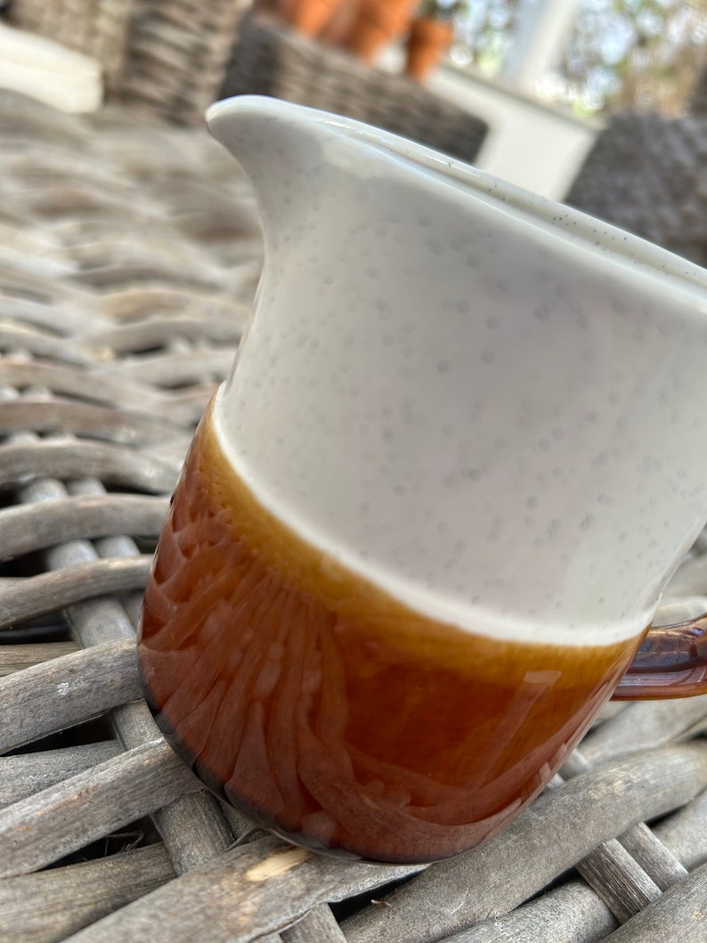 Vintage Tritone Ceramic Creamer | Made in Japan | Rustic Kitchen Decor ...