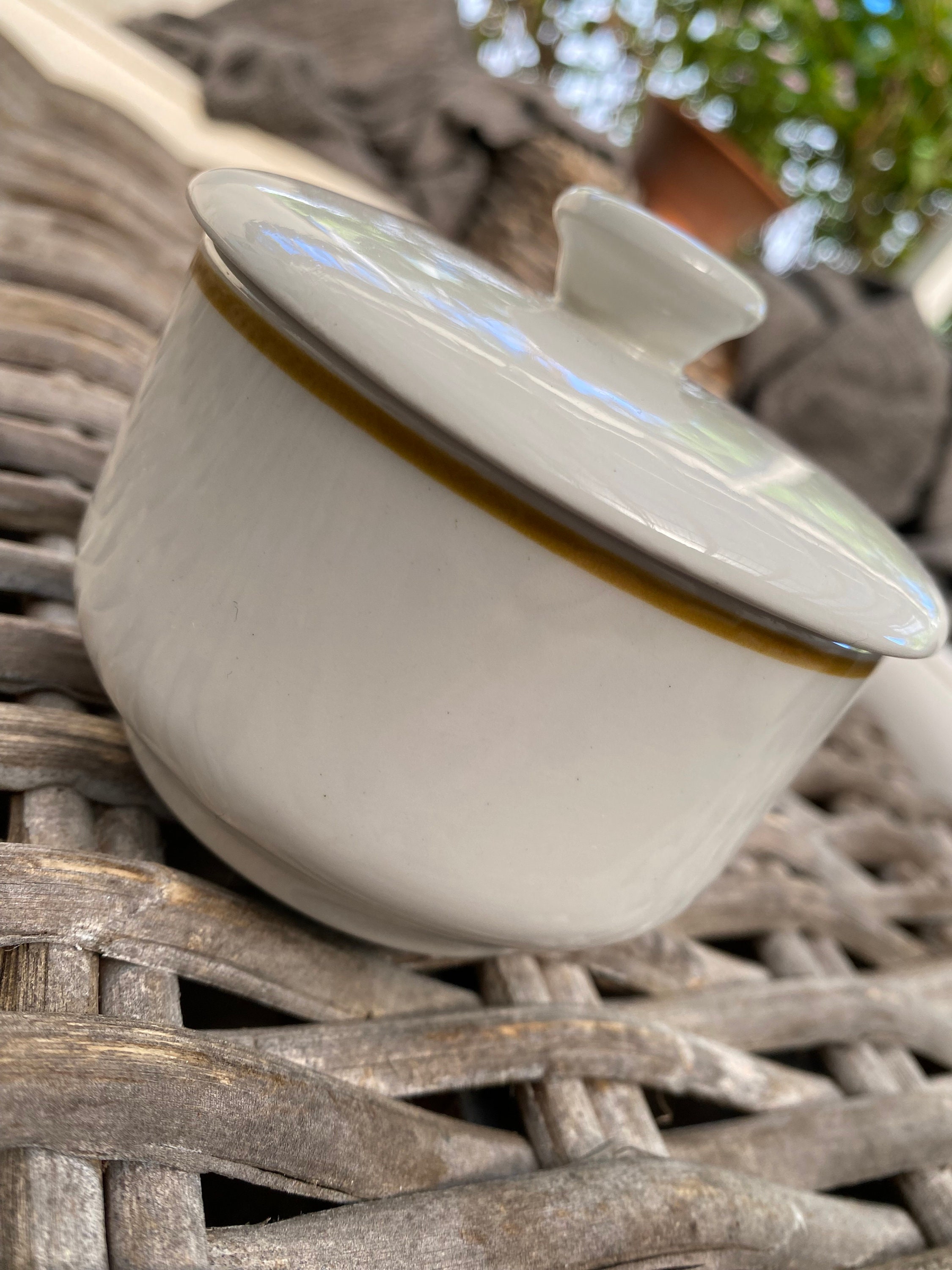 Ultraline Duraline Hotelware Sugar Bowl Super Vitrified Porcelain With ...