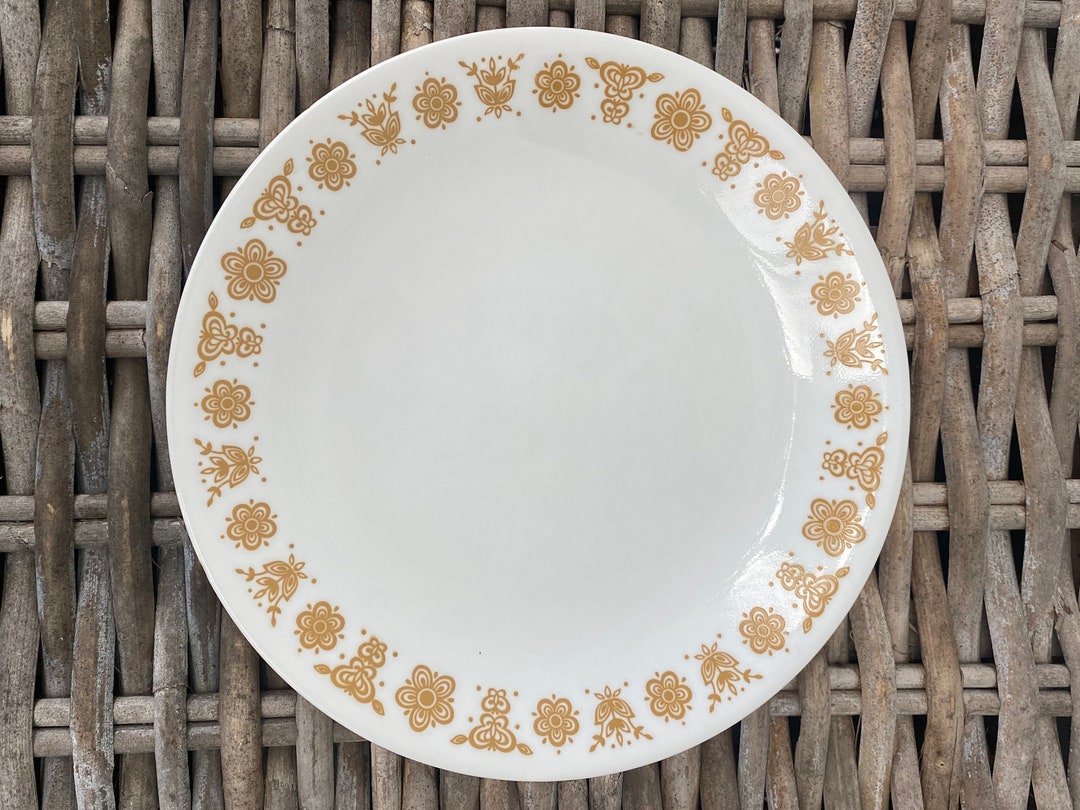 Corelle Butterfly Gold Salad Plates | Set of 4 | Vintage 1970s | Iconic ...