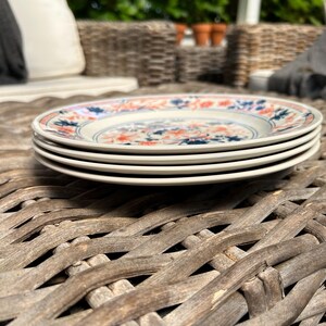 Churchill | Imari Pattern | Set of 4 | Dinner Plates | Floral Blue Red ...